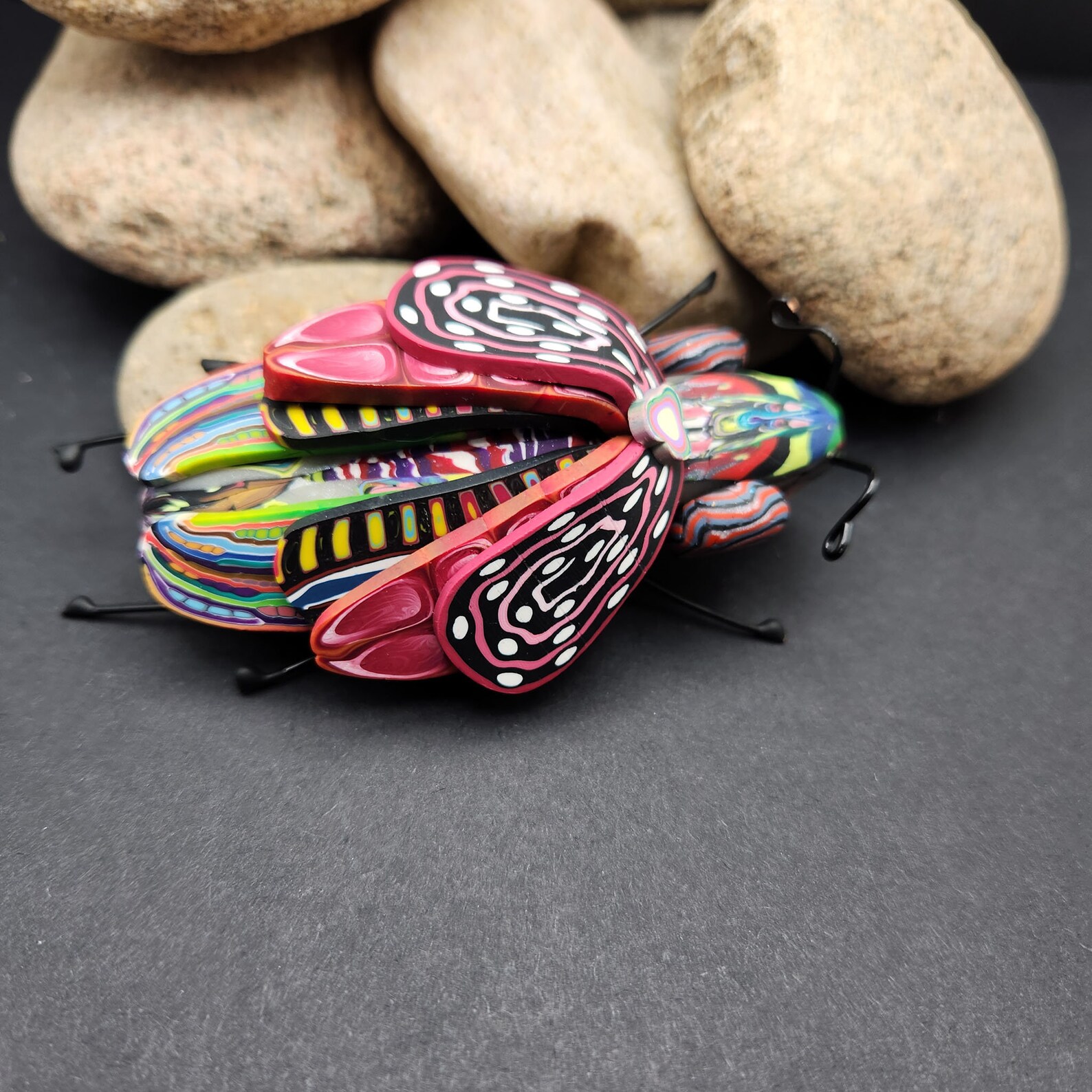 Bug Figurine in Polymer Clay,insect Sculpture,handmade Polymer Clay Bug ...