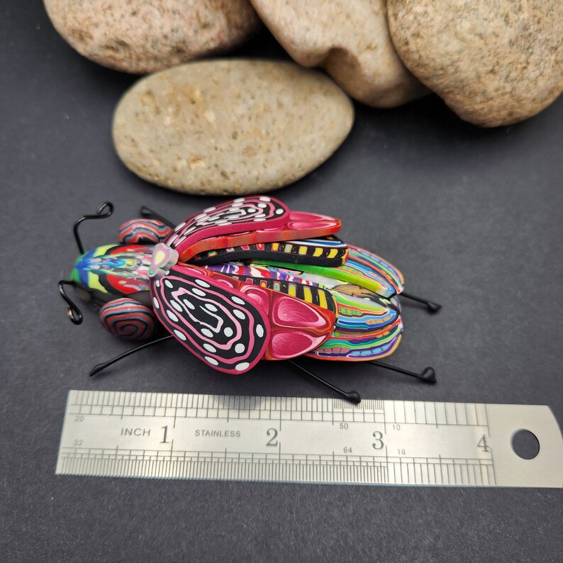 Bug Figurine in Polymer Clay,insect Sculpture,handmade Polymer Clay Bug ...