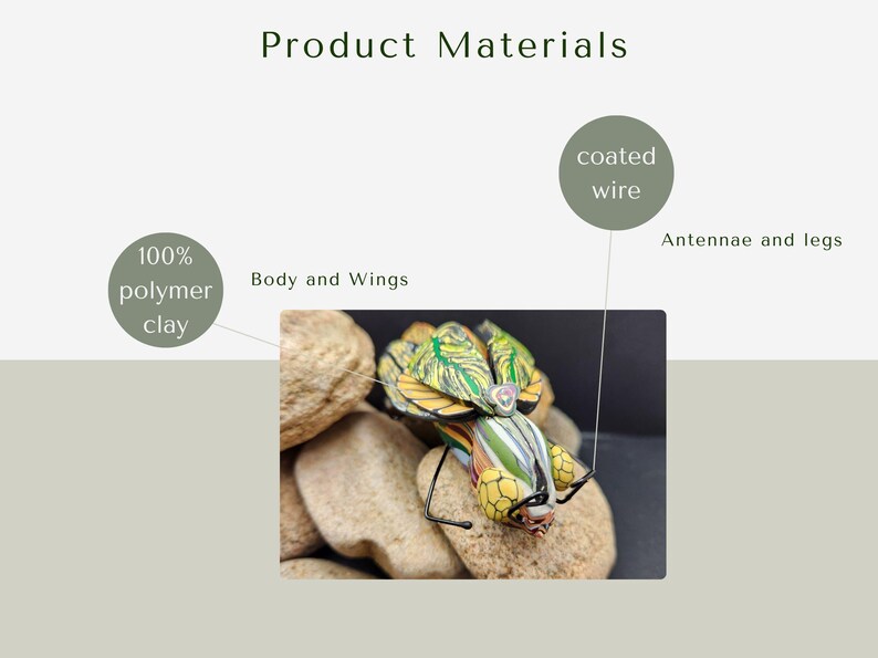 Handmade Clay Insect,handmade Polymer Clay Bug,one of a Kind Sculpture ...
