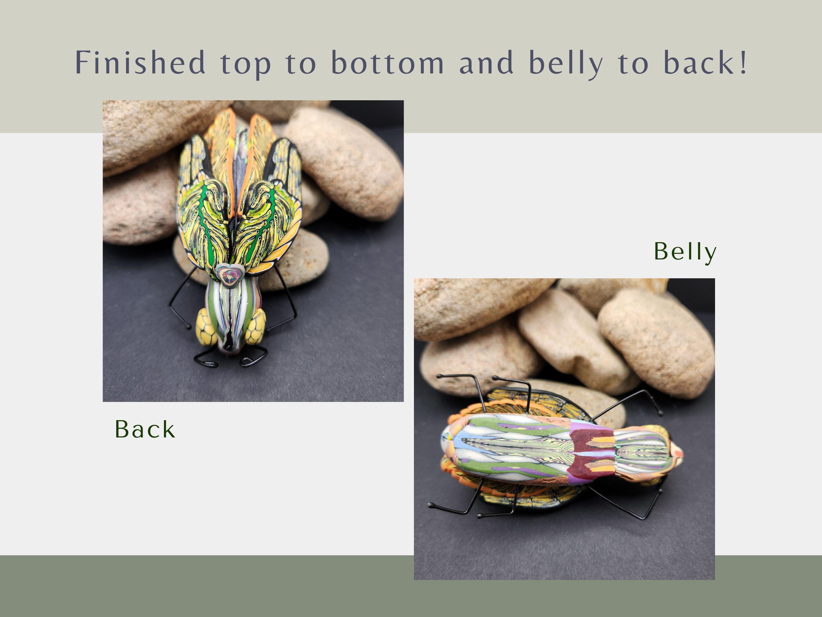 Handmade Clay Insect,handmade Polymer Clay Bug,one of a Kind Sculpture ...