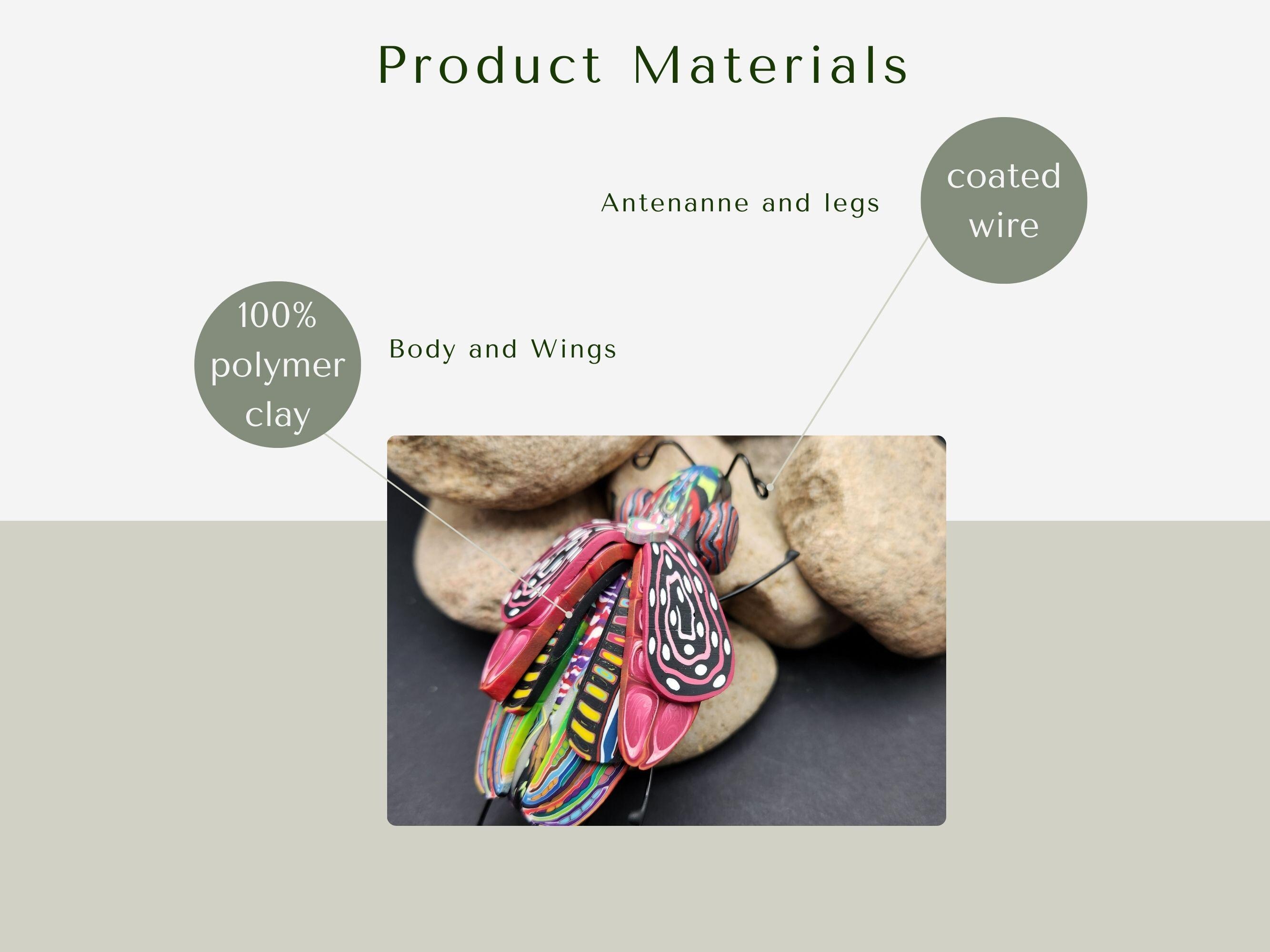 Bug Figurine in Polymer Clay,insect Sculpture,handmade Polymer Clay Bug ...