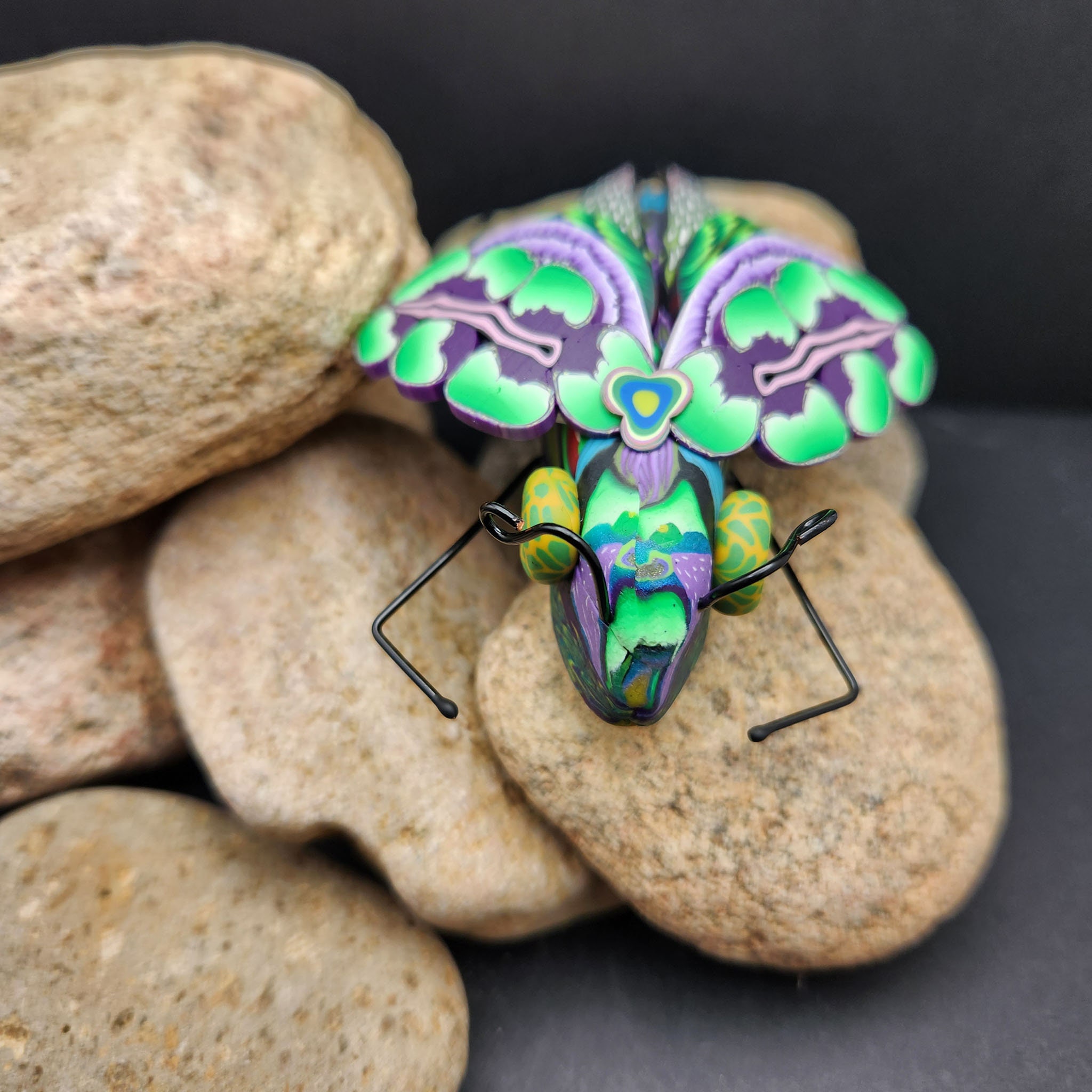 Handmade Colorful Whimsical Polymer Clay Bug Sculpture,polymer Clay Insect Sculpture,clay Insect ...