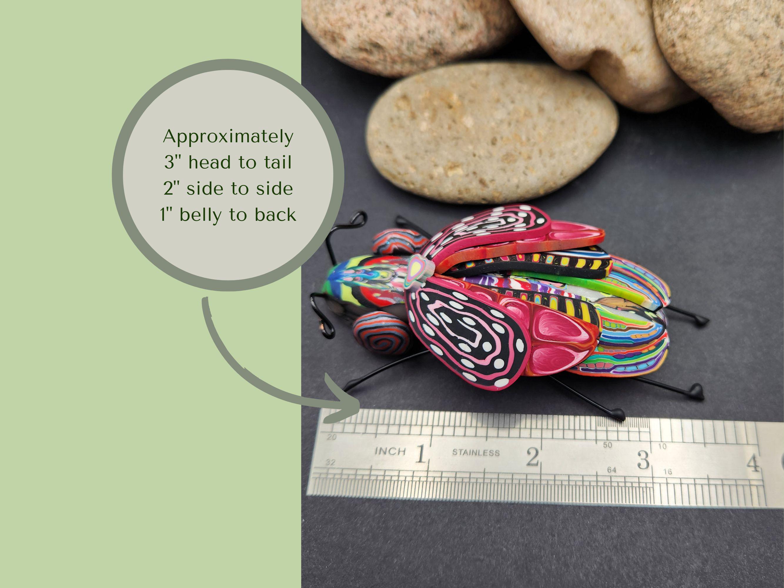 Bug Figurine in Polymer Clay,insect Sculpture,handmade Polymer Clay Bug ...