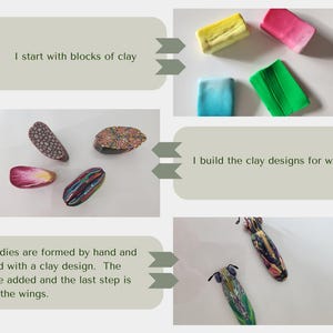 Bug Figurine in Polymer Clay,insect Sculpture,handmade Polymer Clay Bug ...