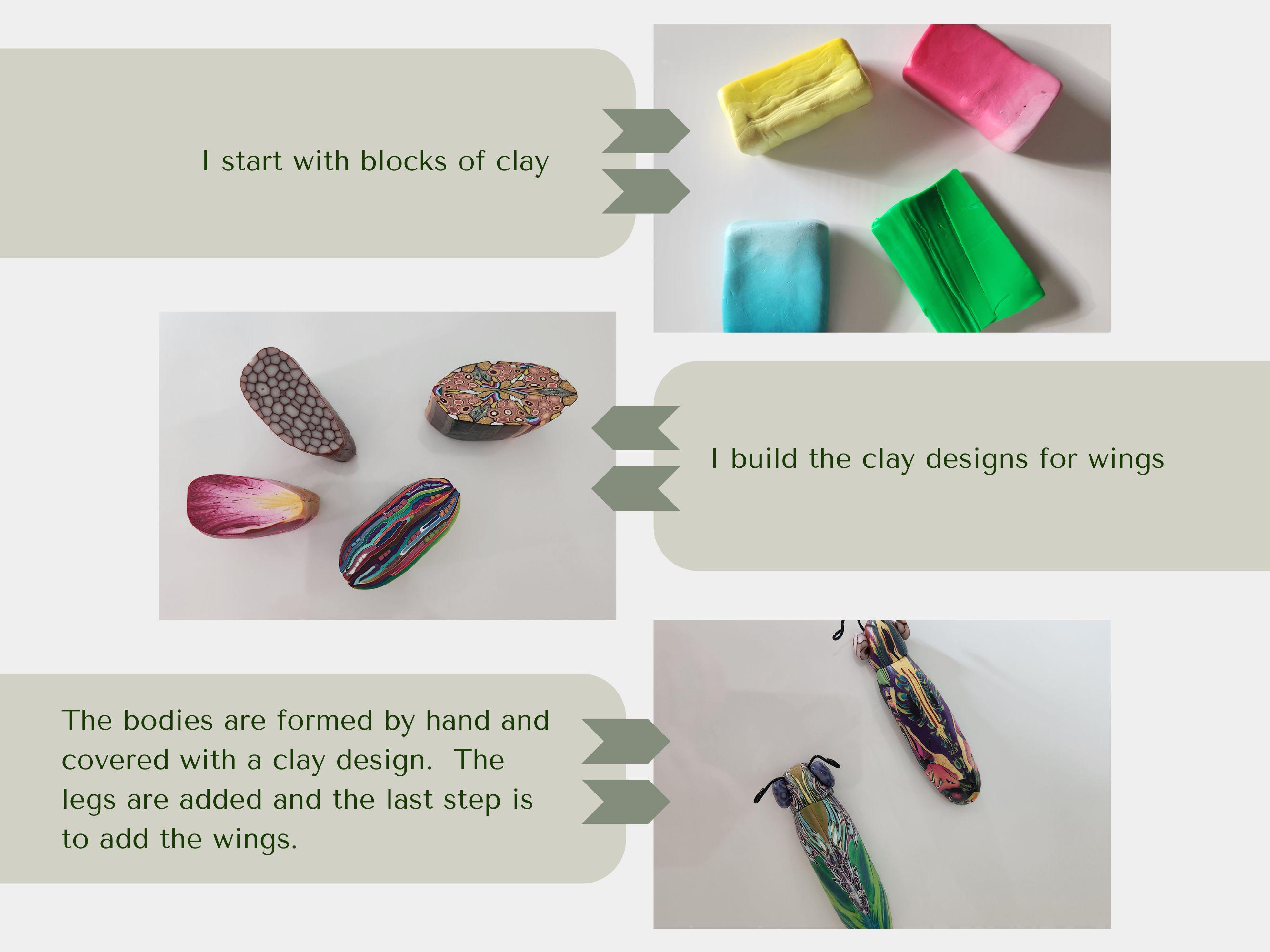 Bug Figurine in Polymer Clay,insect Sculpture,handmade Polymer Clay Bug ...