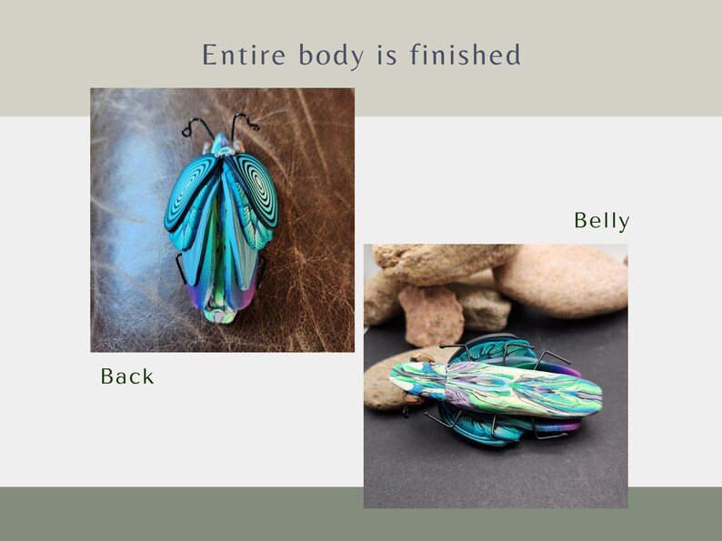 Handcrafted Teal Clay Bug Art - Unique and Whimsical Sculpture for ...