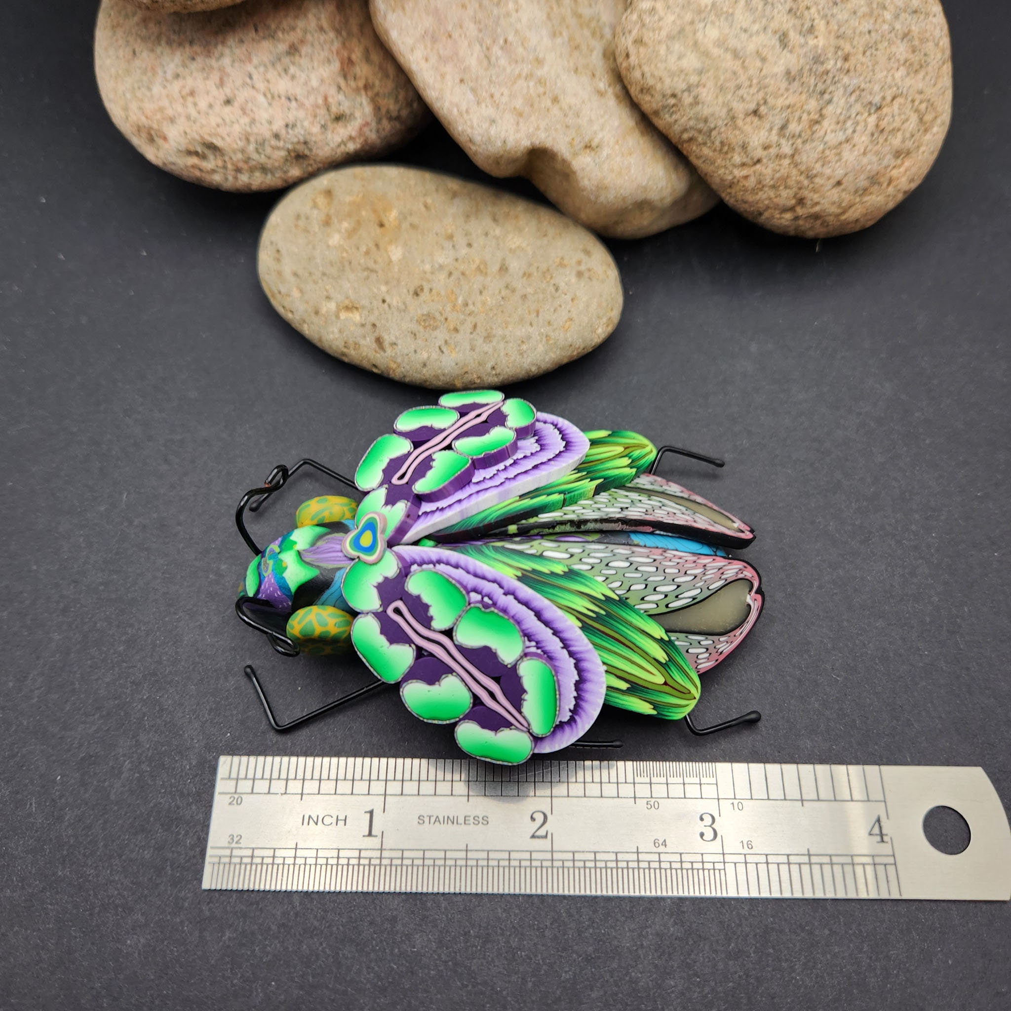 Handmade Colorful Whimsical Polymer Clay Bug Sculpture,polymer Clay Insect Sculpture,clay Insect ...