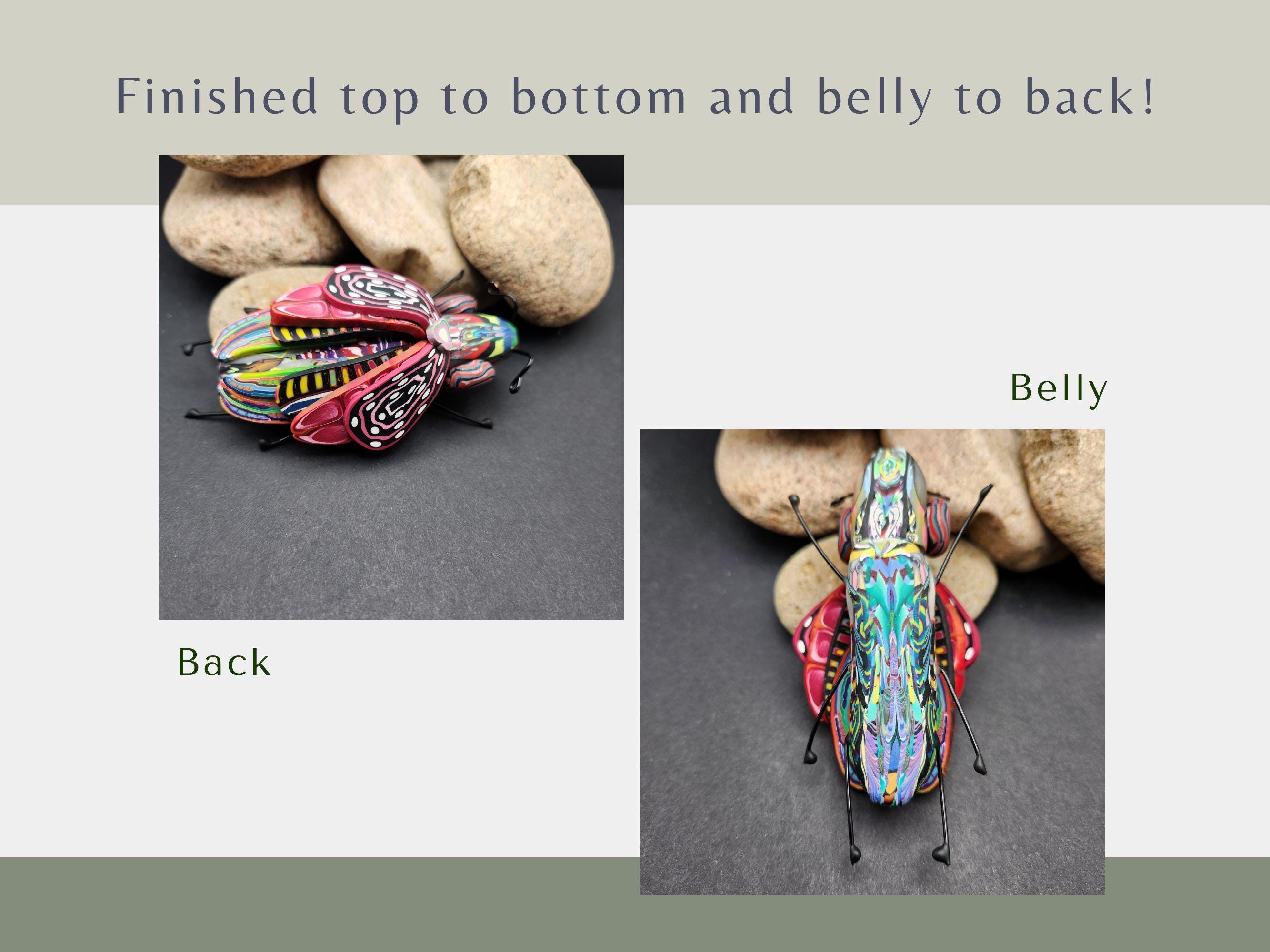 Bug Figurine in Polymer Clay,insect Sculpture,handmade Polymer Clay Bug ...