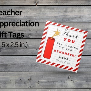 Teacher Appreciation Gift Tags, Best Teacher Ever Gift, Printable ...