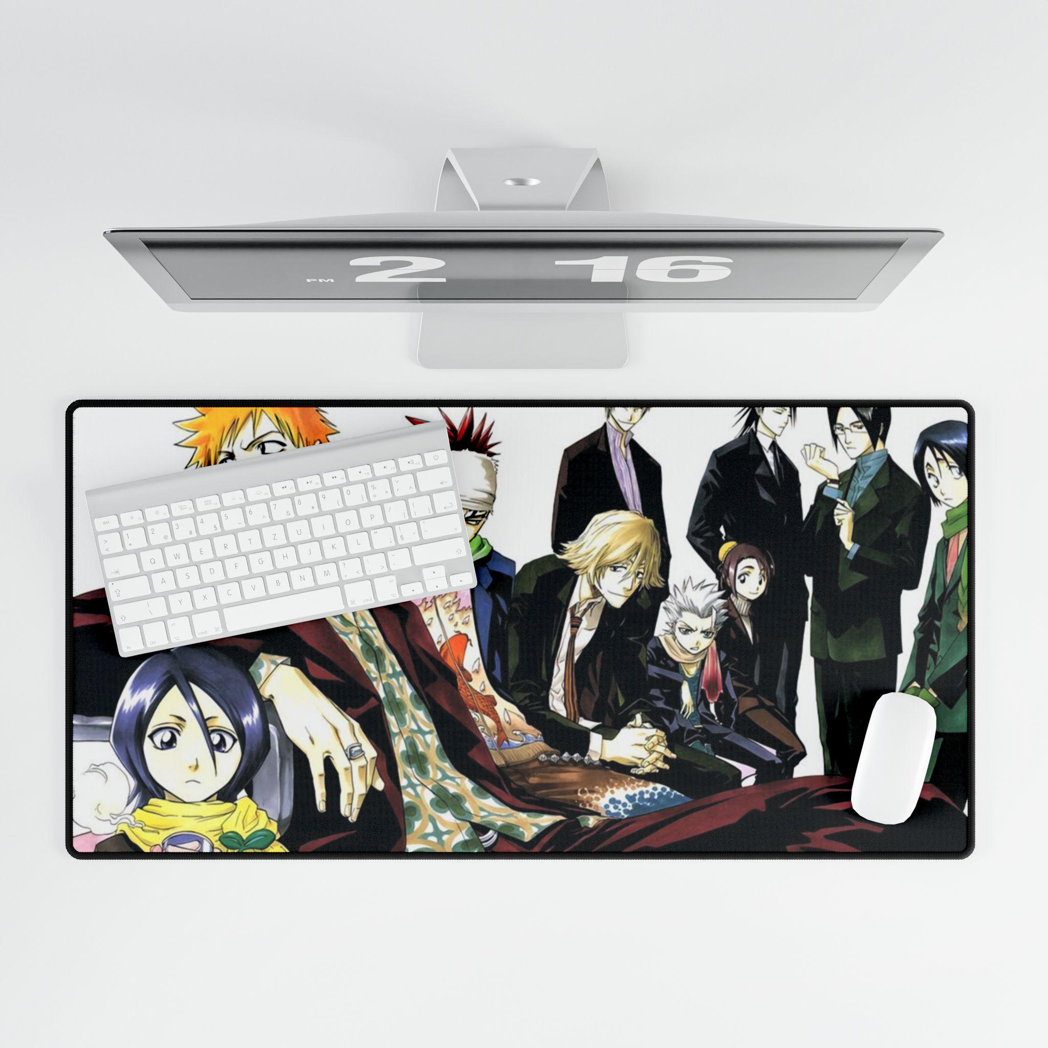 Anime Manga Desk Mats Ichigo Rukia Gin Bleach Soul Society Reaper ...