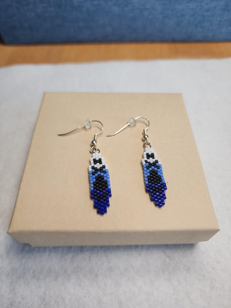 Beaded Kayak Earrings | Miyuki Delica Glass Beads | Peyote Stitch - Etsy