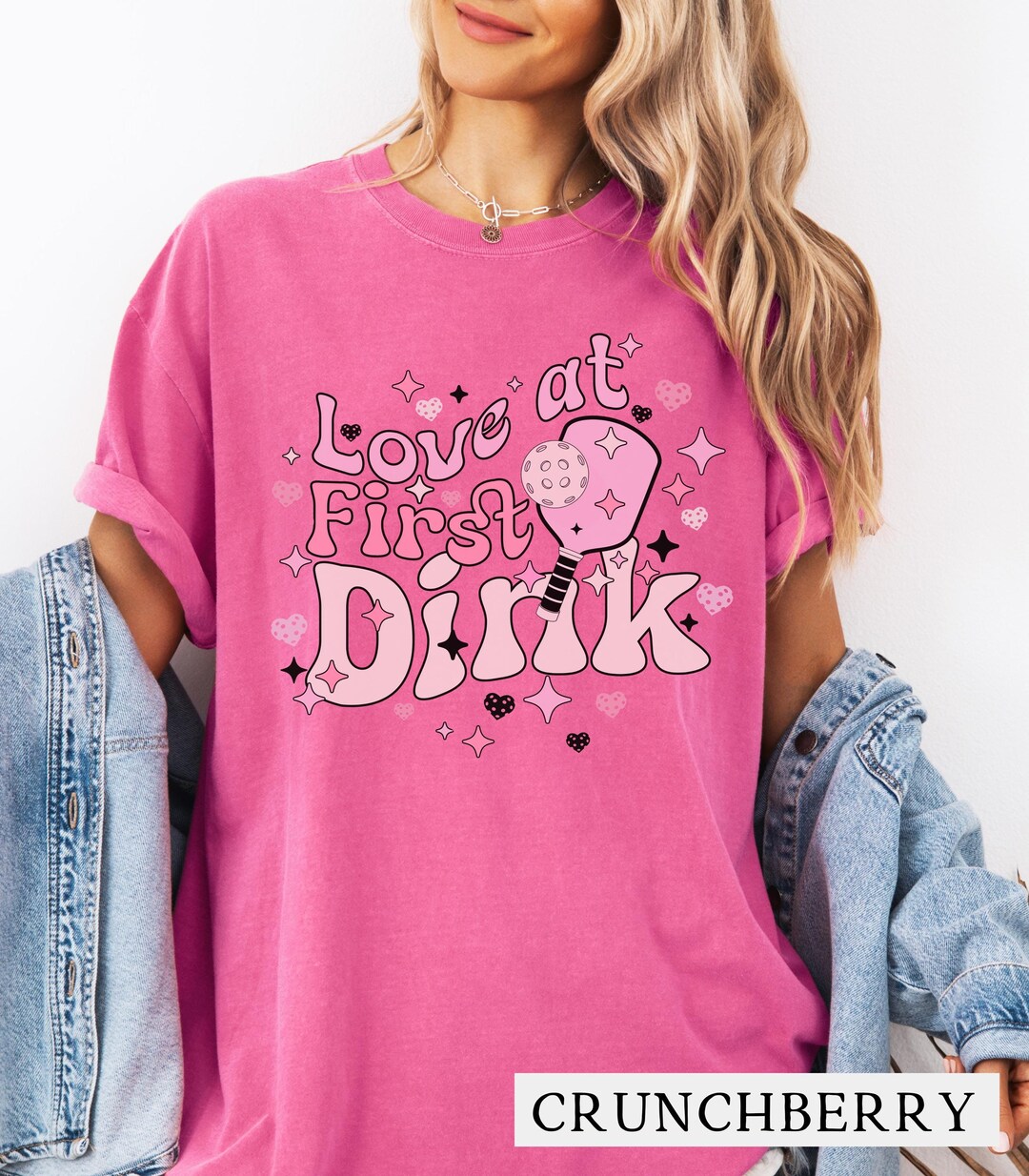 Love at First Dink Pickleball Tee - Comfort Colors Women's Shirt - Etsy