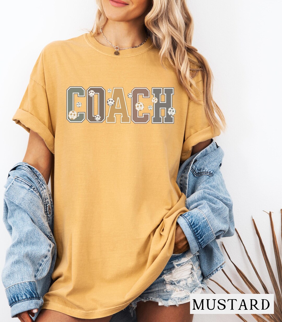 Boho Soccer Coach Shirt: Comfort Colors Collegiate Tee - Etsy