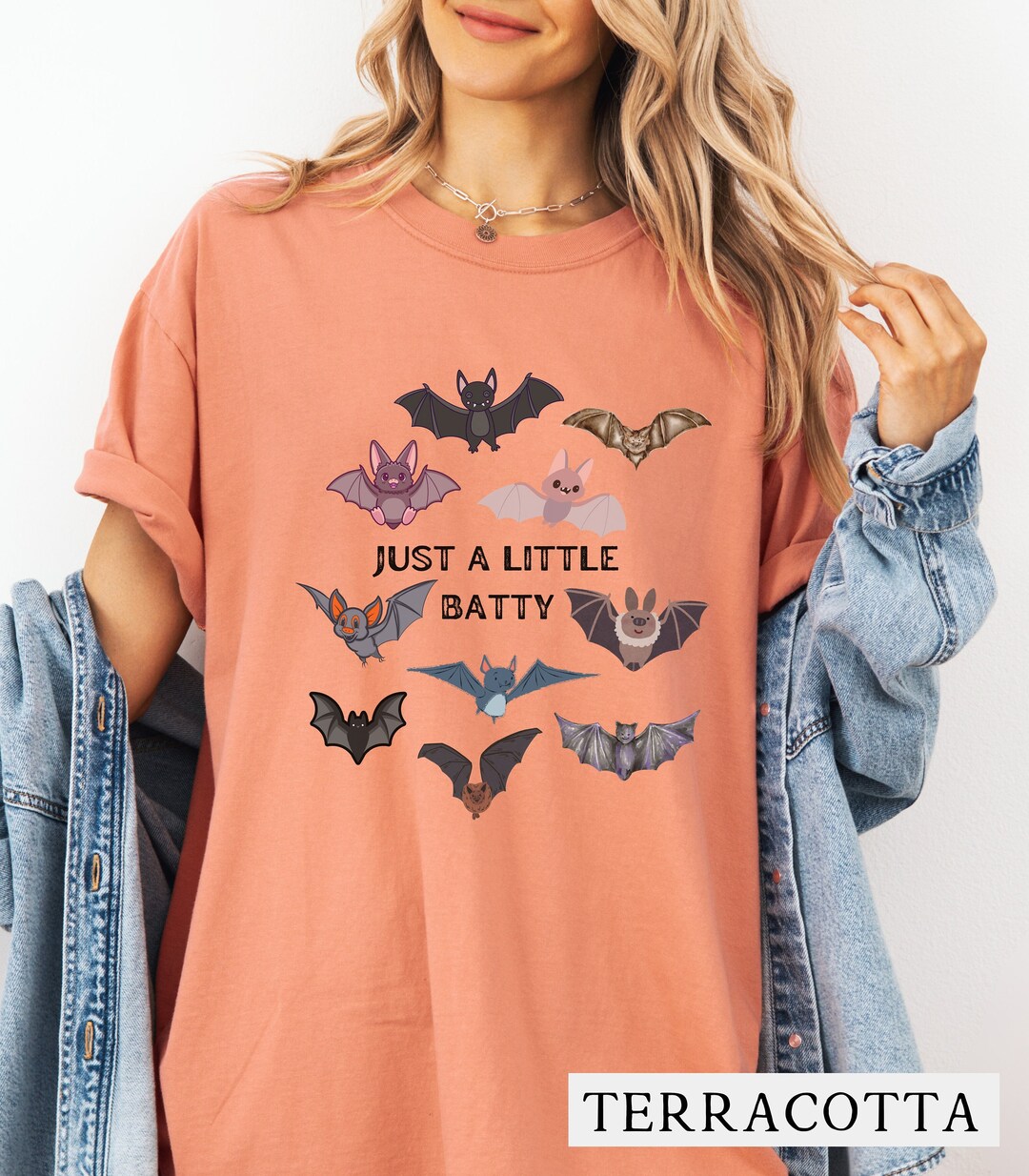 Bat T-shirt, Whimsical "just a Little Batty" Design, Cute Fall ...