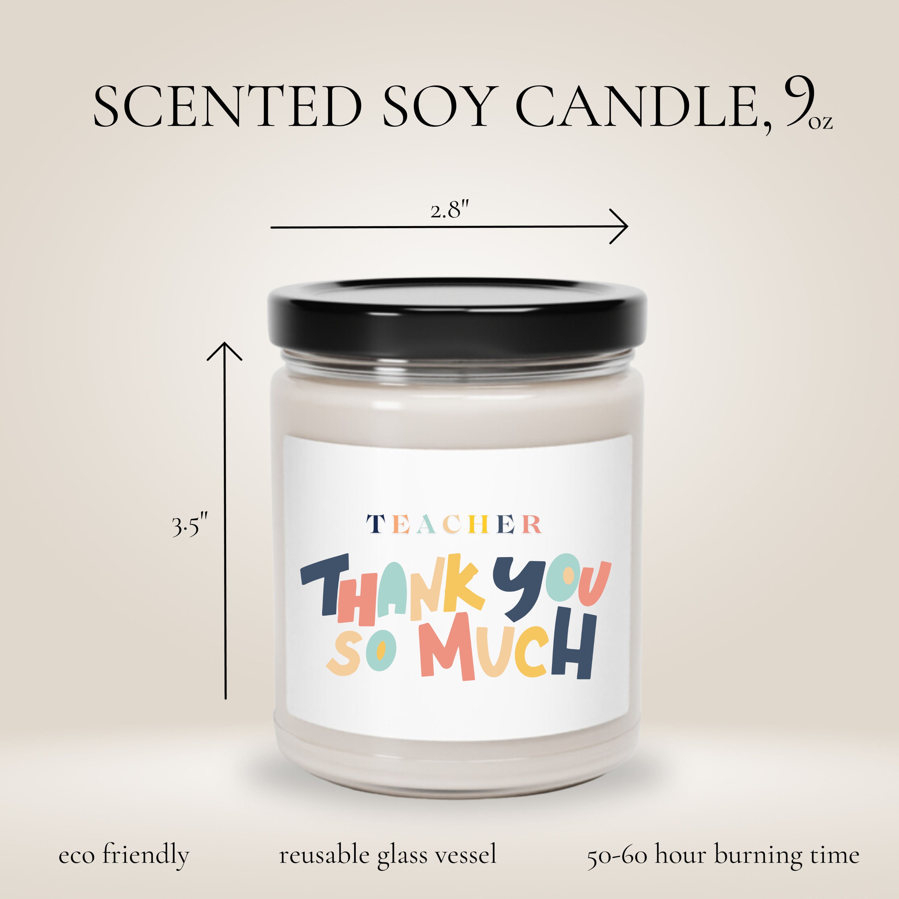 Teacher Appreciation Gift THANK A TEACHER Candle, Perfect Appreciation ...