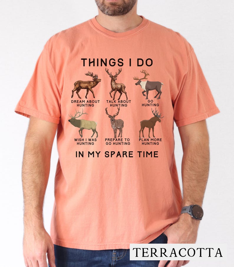 Funny Hunting T-shirt: Elk & Deer Graphics, Comfort Colors Tee - Etsy
