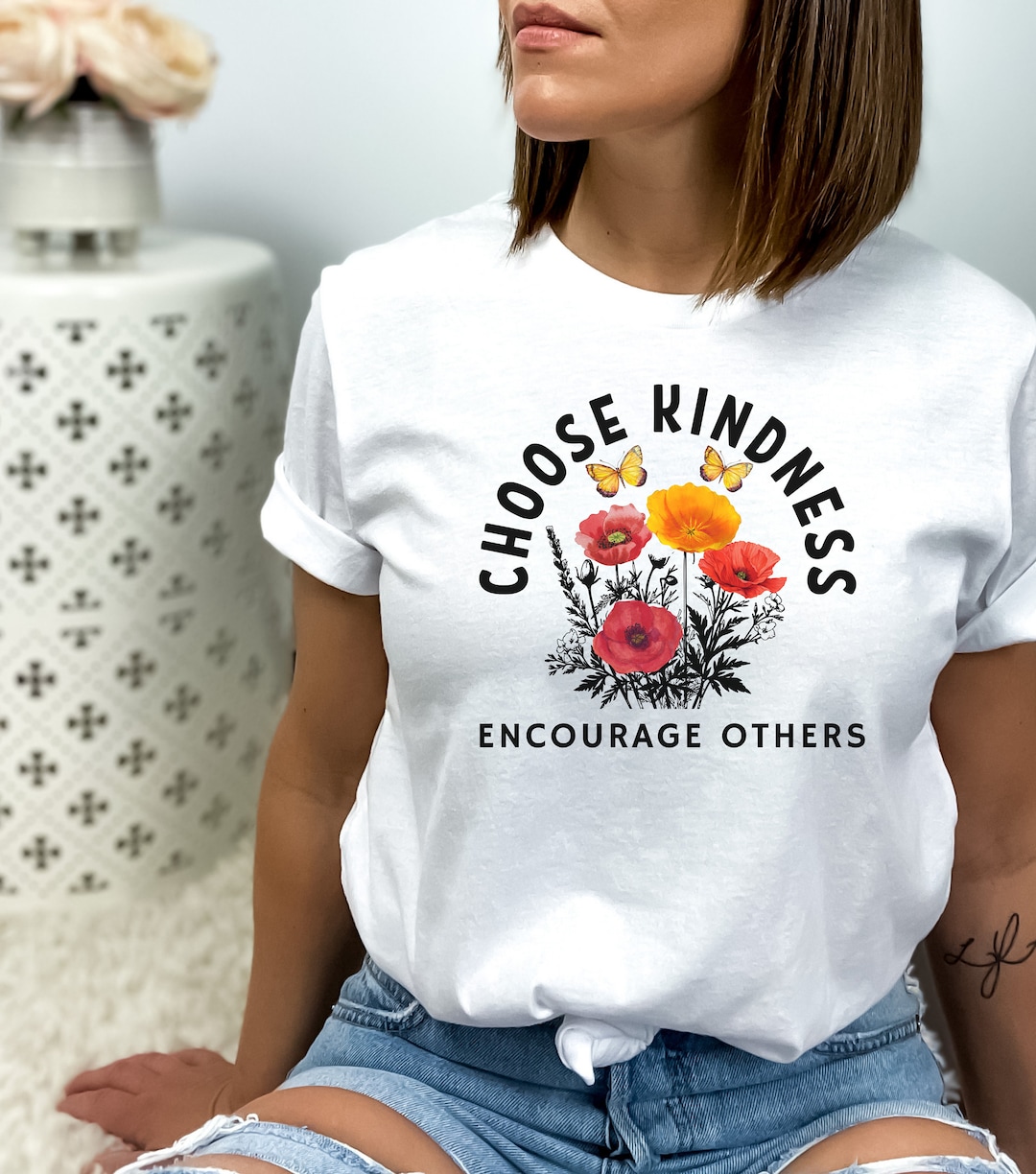 SPREAD POSITIVITY T-SHIRT Choose Kindness & Encourage Others Women's ...