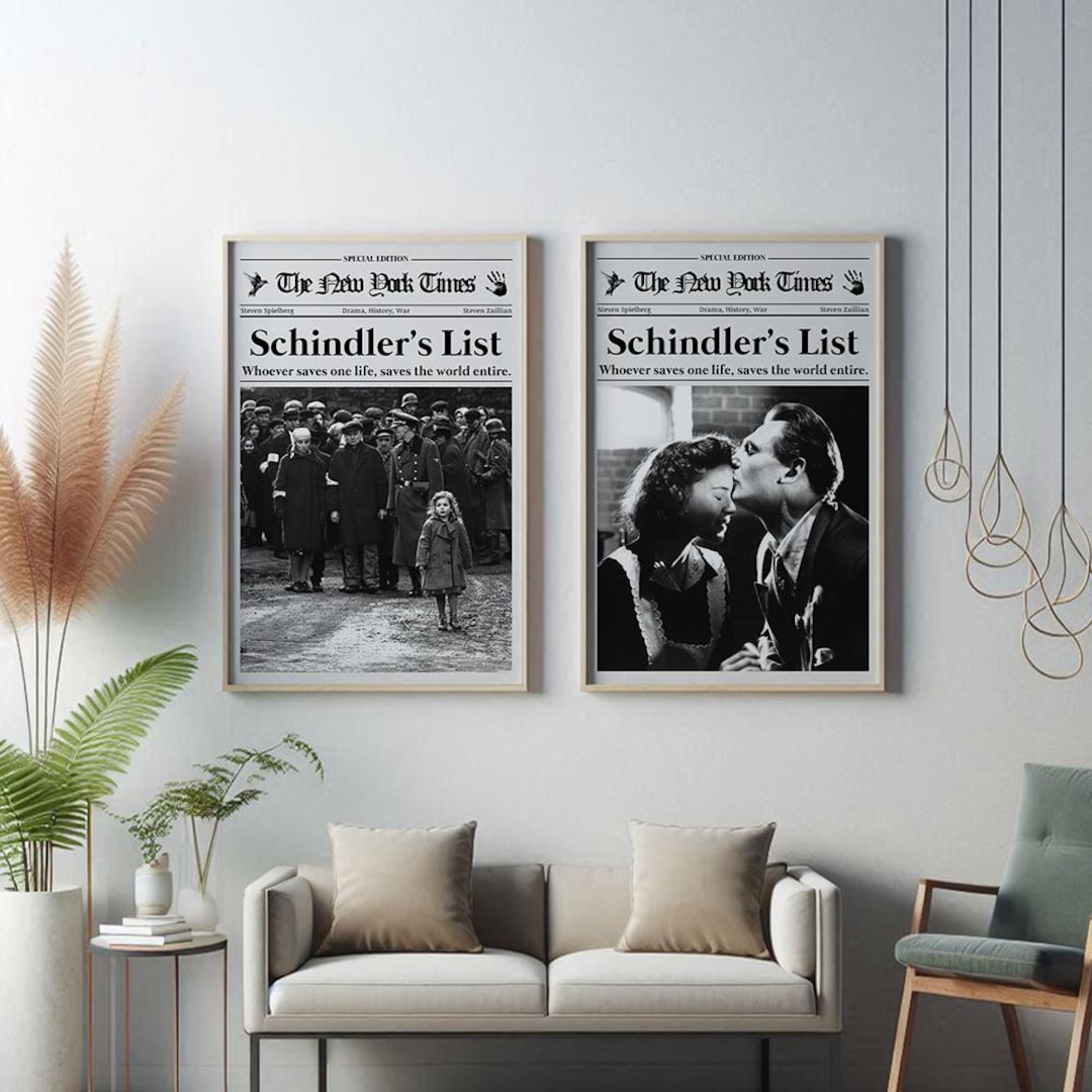 Schindler's List Classic Movie Poster | HD Wall Art Canvas Painting ...