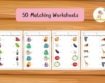 Matching Worksheets, Match the Picture, Kindergarten Preschool Activity ...