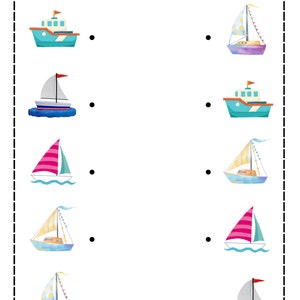 50printable Matching Worksheets, Match the Picture, Kindergarten ...