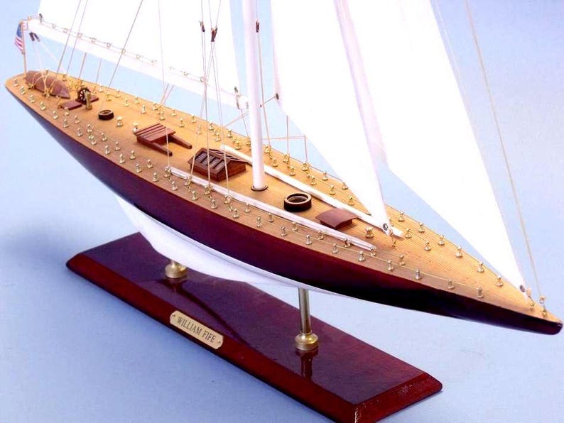 Wooden William Fife Limited Model Sailboat Decoration 35" - Etsy