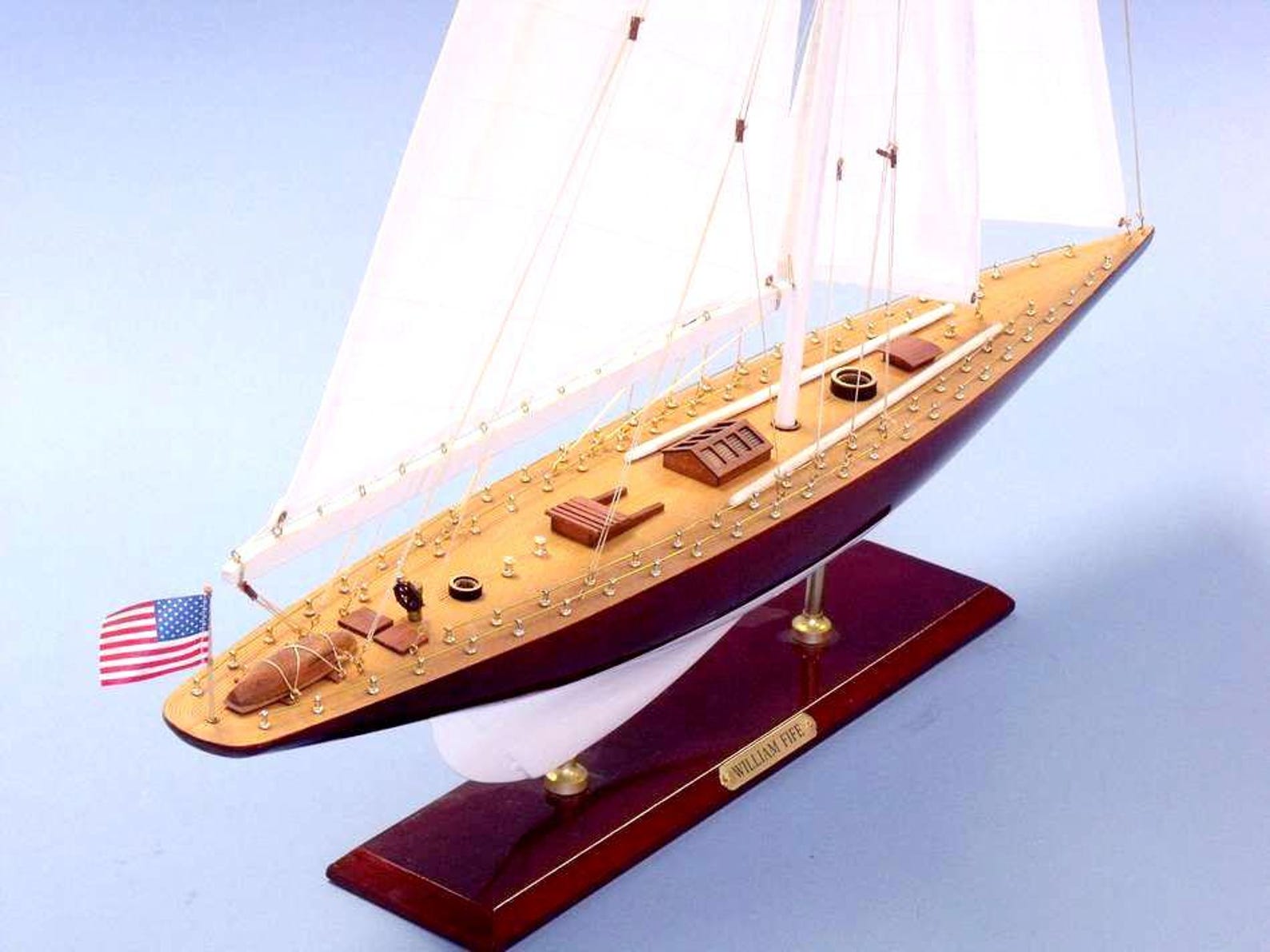 Wooden William Fife Limited Model Sailboat Decoration 35" - Etsy