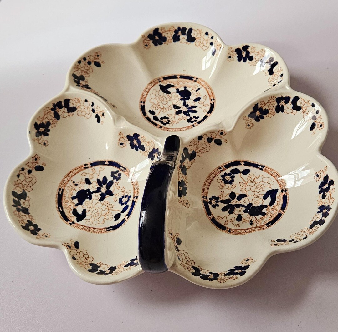 Masons Mandarin Ironstone Trefoil Plate.3 Compartments Nibbles Salad ...