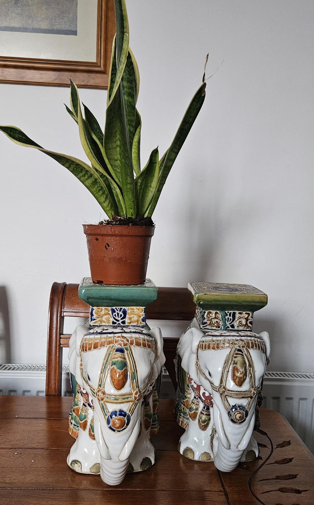 Vintage Ceramic Elephant Plant Stands: Ornate Glazed Jardinieres - Etsy