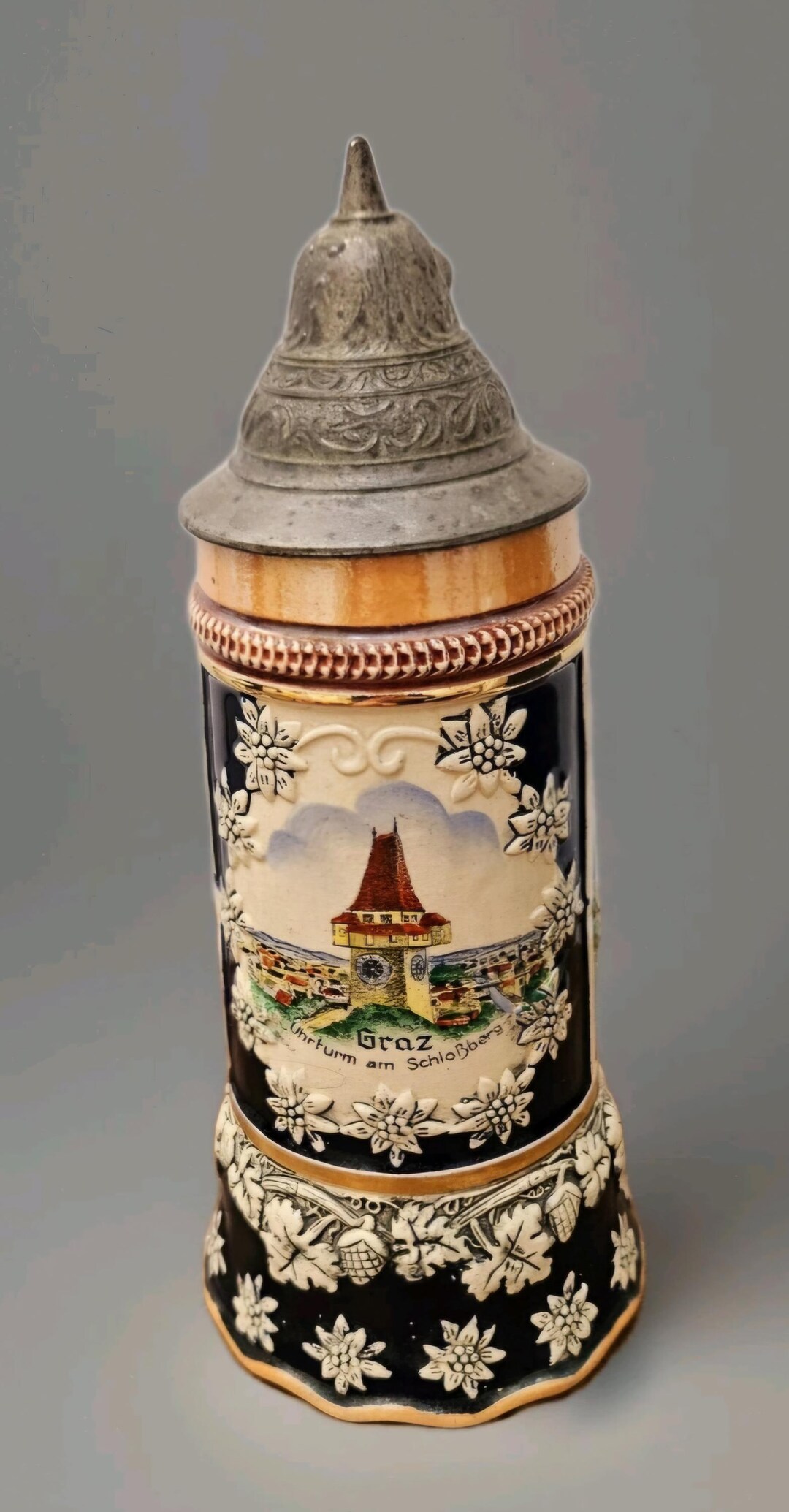 Vintage GRAZ Pewter-lid Beer Stein: Austrian Musical Tankard - Etsy