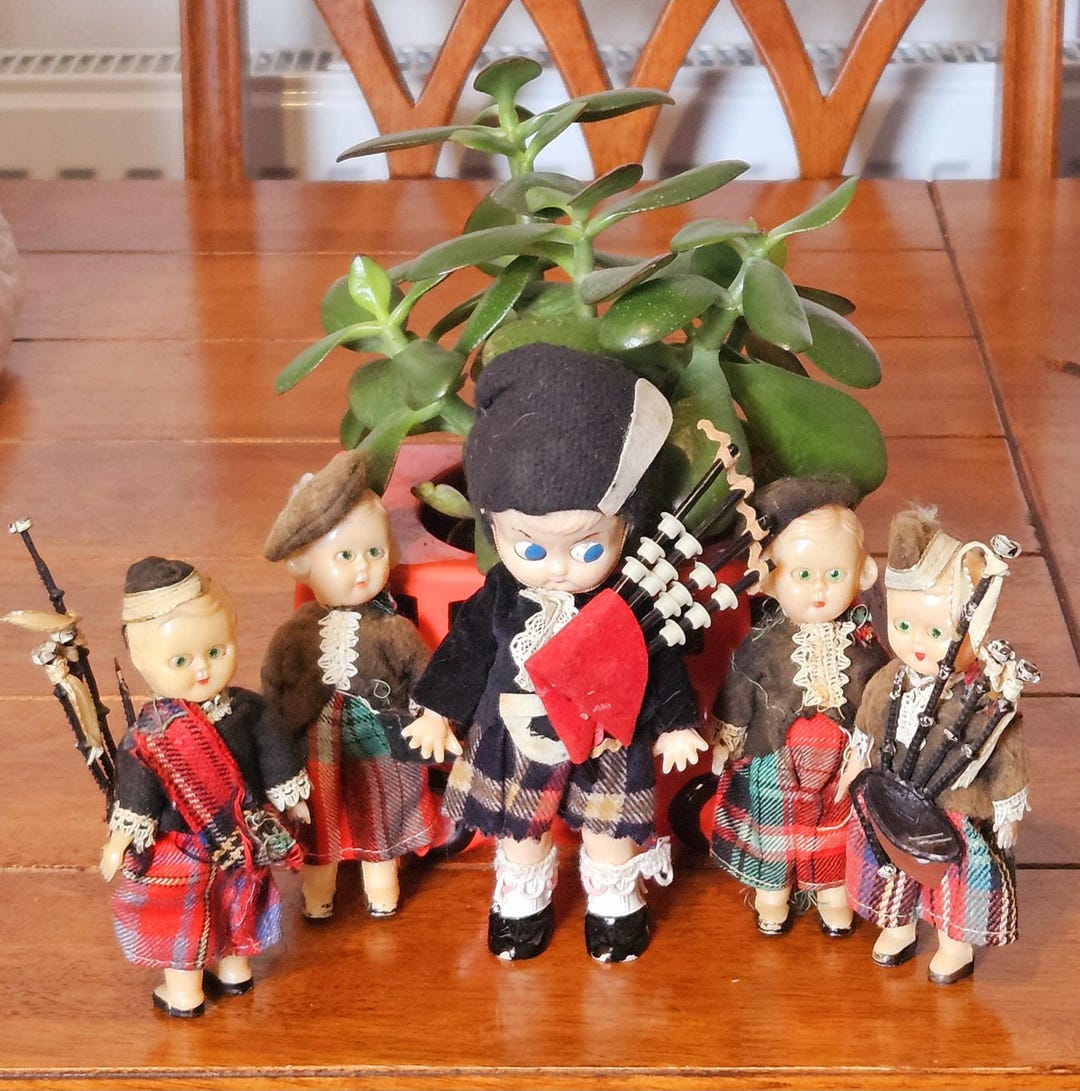 Vintage 1950s 1960s Miniature Scottish Highland Piper Doll | Retro ...