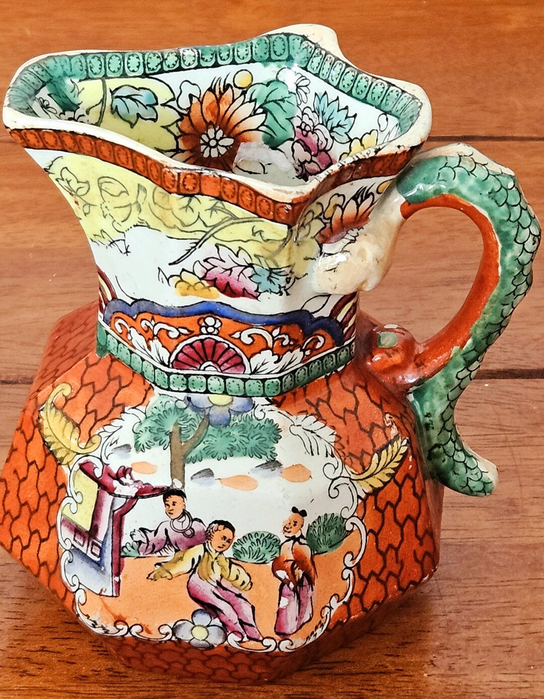 Antique Mason's Chinoiserie Imari Jug: 1840s English Ceramic Pitcher - Etsy