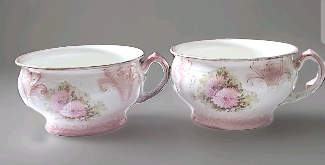 Antique Victorian Floral Chamber Pots: Grimwades Pottery Planters - Etsy