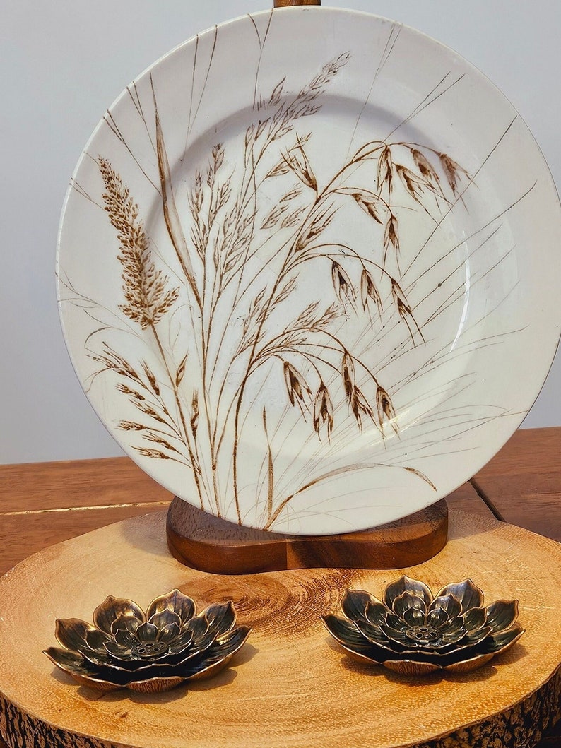 Vintage 1970 English Ironstone Tableware Set of Three Side Plates Wheat ...