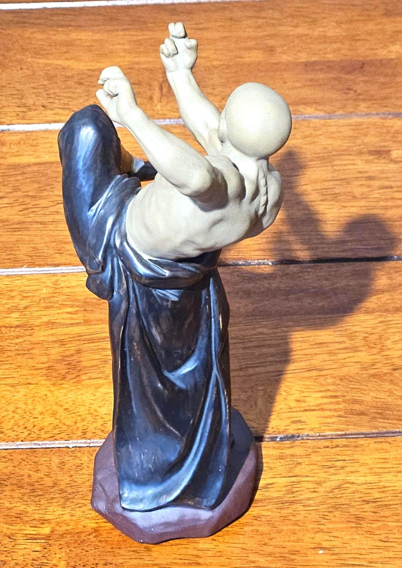 Vintage Chinese Shaolin Temple Kung Fu Master Ceramic Figurine Statue ...