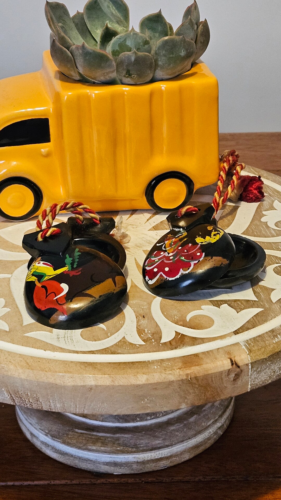 Vintage Pair Wood Spanish Castanets Spain Souvenir Old Flamenco ...