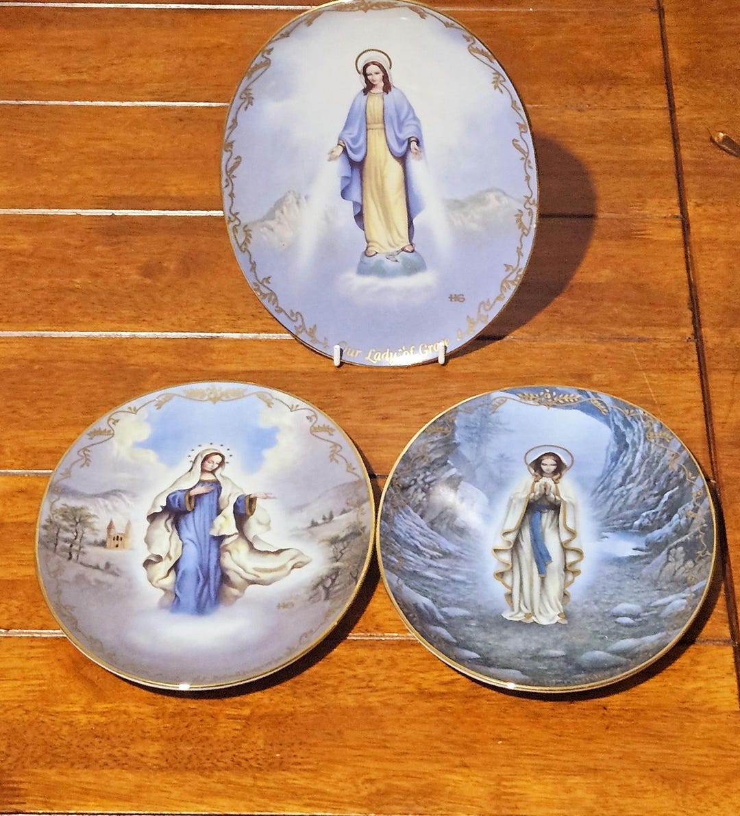 Bradford Exchange Limited Edition Virgin Mary Catholic Collector Plates ...