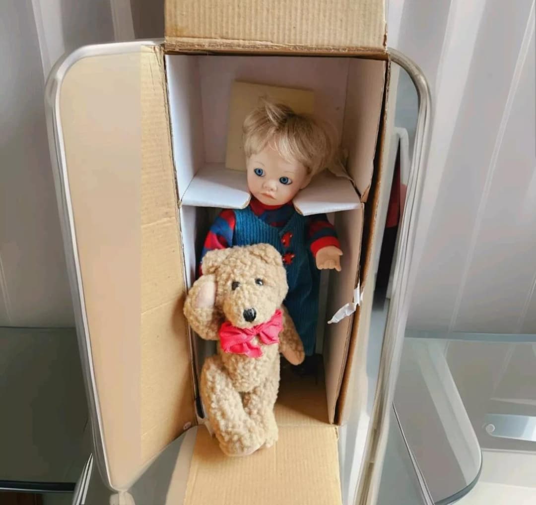Ashton Drake “cody and Cuddle Bear” Porcelain Doll by Artist Connie ...