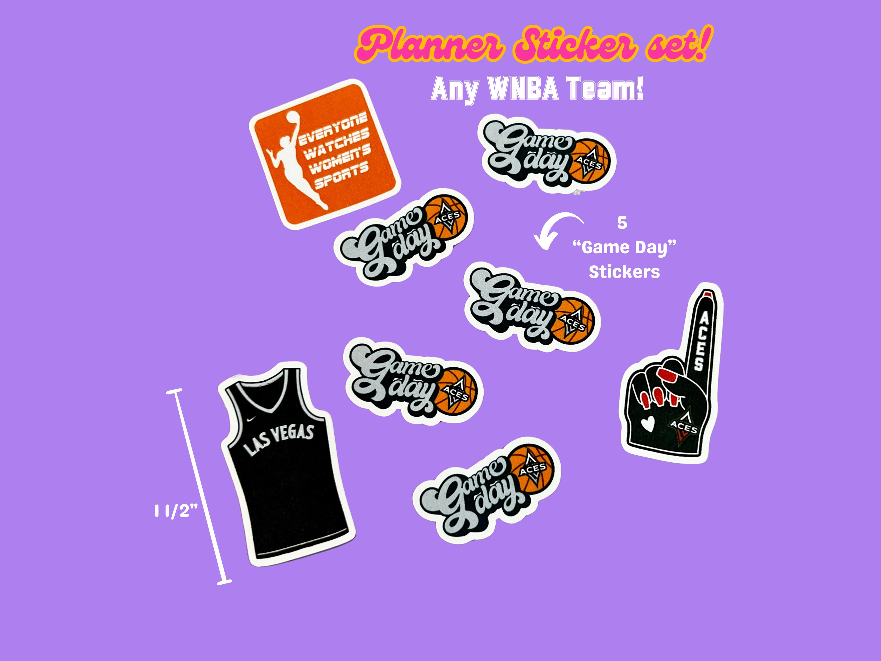 WNBA Planner Sticker Set Sticker Set of 9 - Etsy