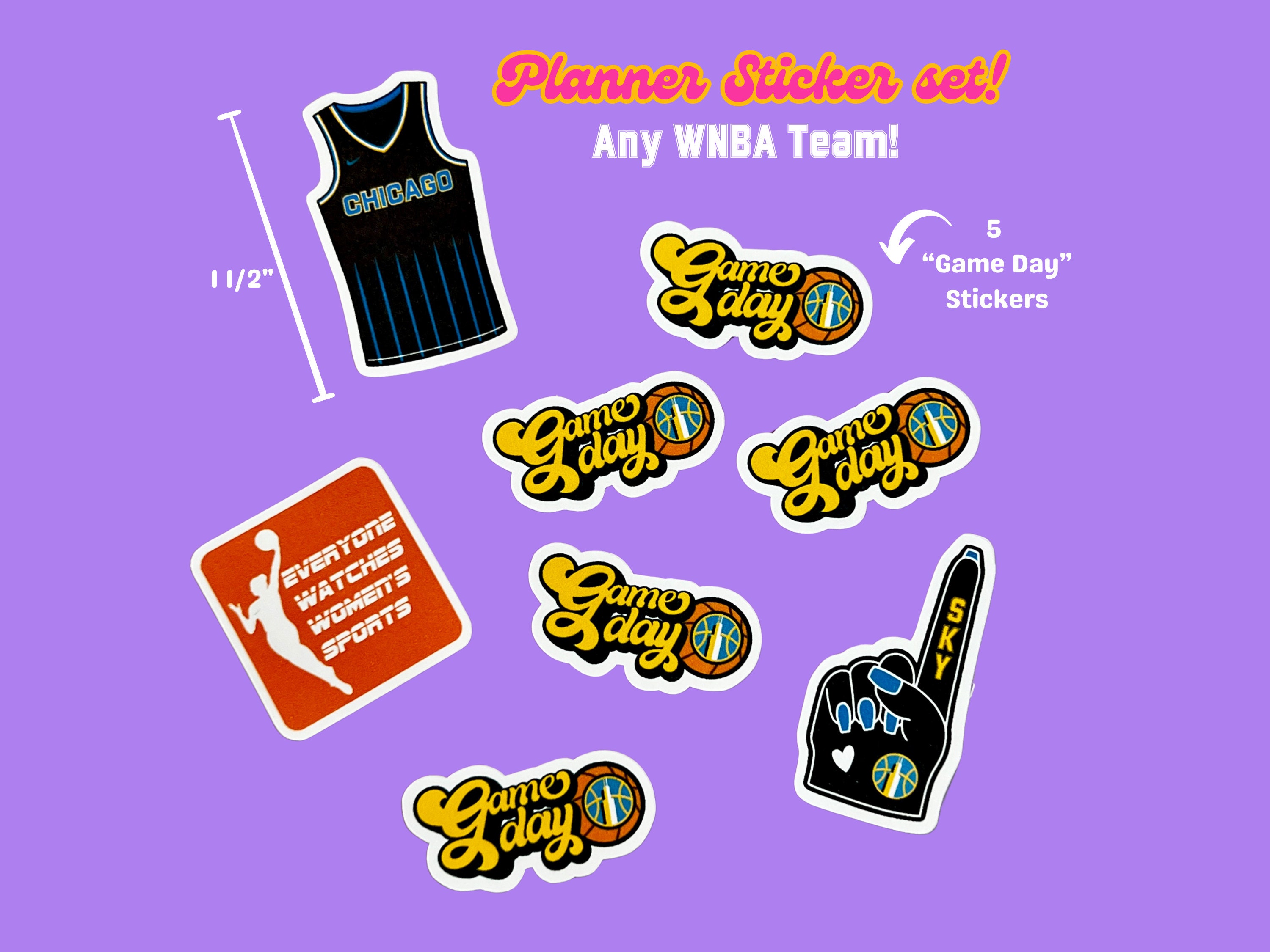 WNBA Planner Sticker Set Sticker Set of 9 - Etsy