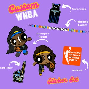 CUSTOM WNBA PLAYER Choose Your Player Sticker Set of 6 - Etsy