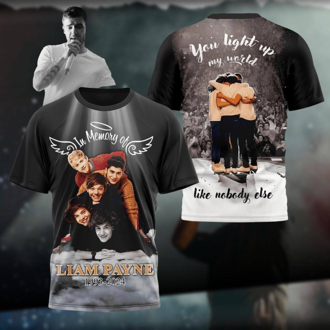 1D Liam Payne 3D Shirt, Rip Liam Payne Singer Tee, Rest in Peace Liam ...