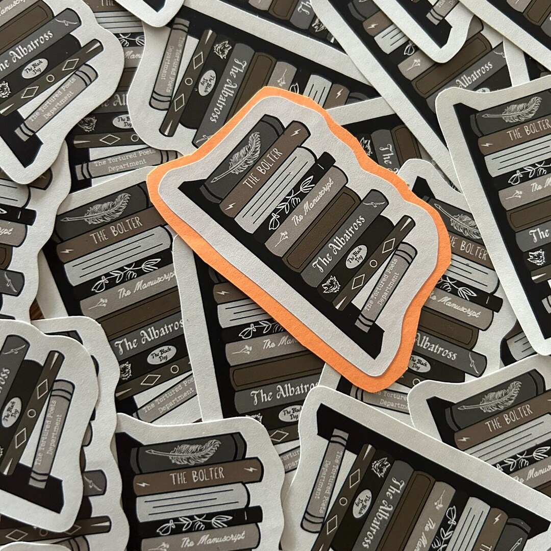 Tortured Poets Department Books Sticker - Etsy