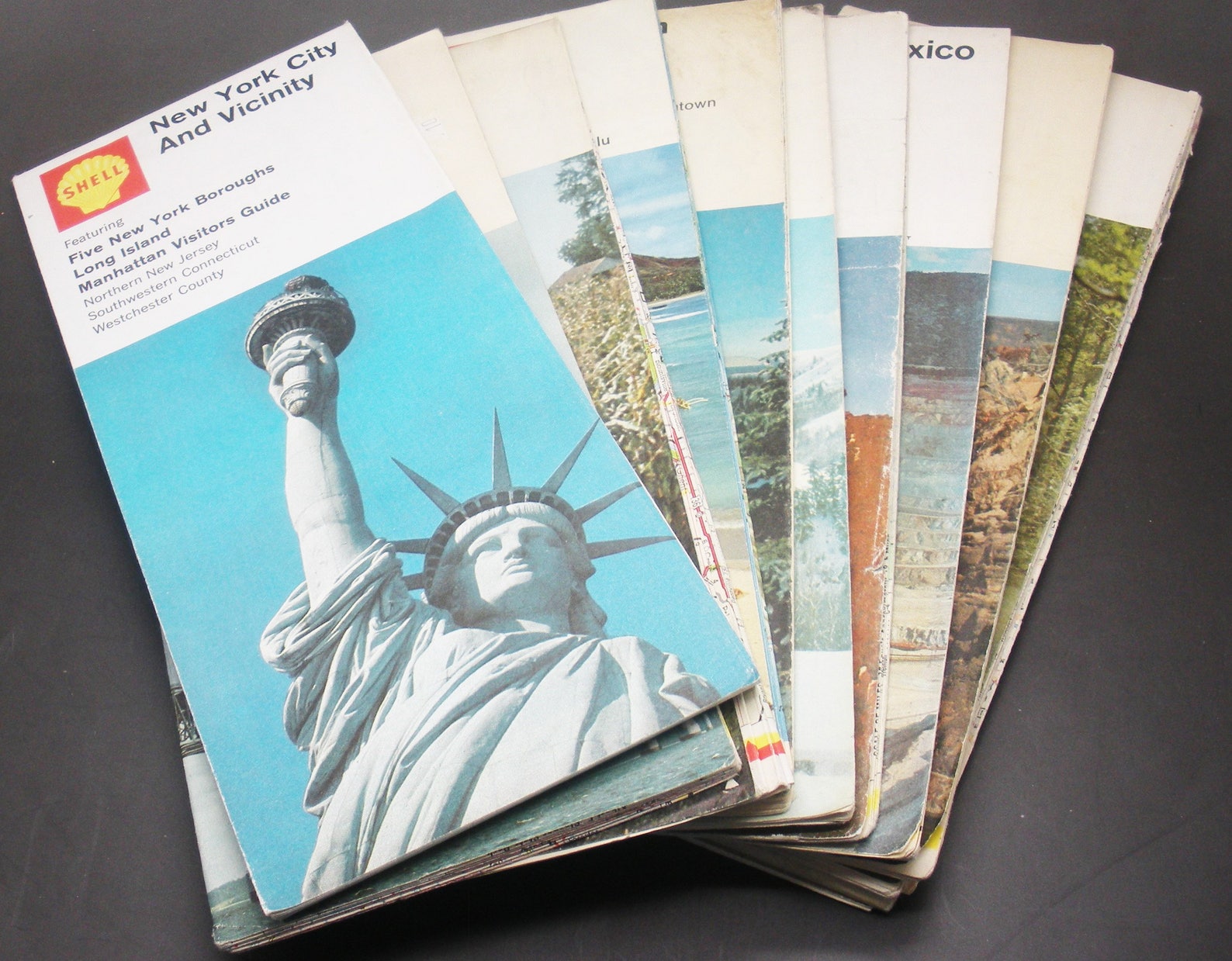 12 Vintage Shell US States and Cities Road Maps 60's - Etsy