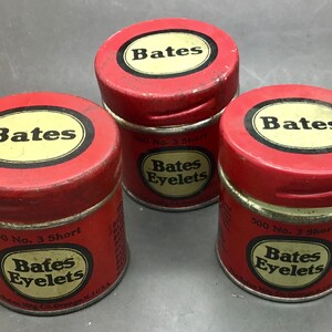Vintage Bates No. 3 Short Brass Eyelets 500 Count Three Tins - Etsy