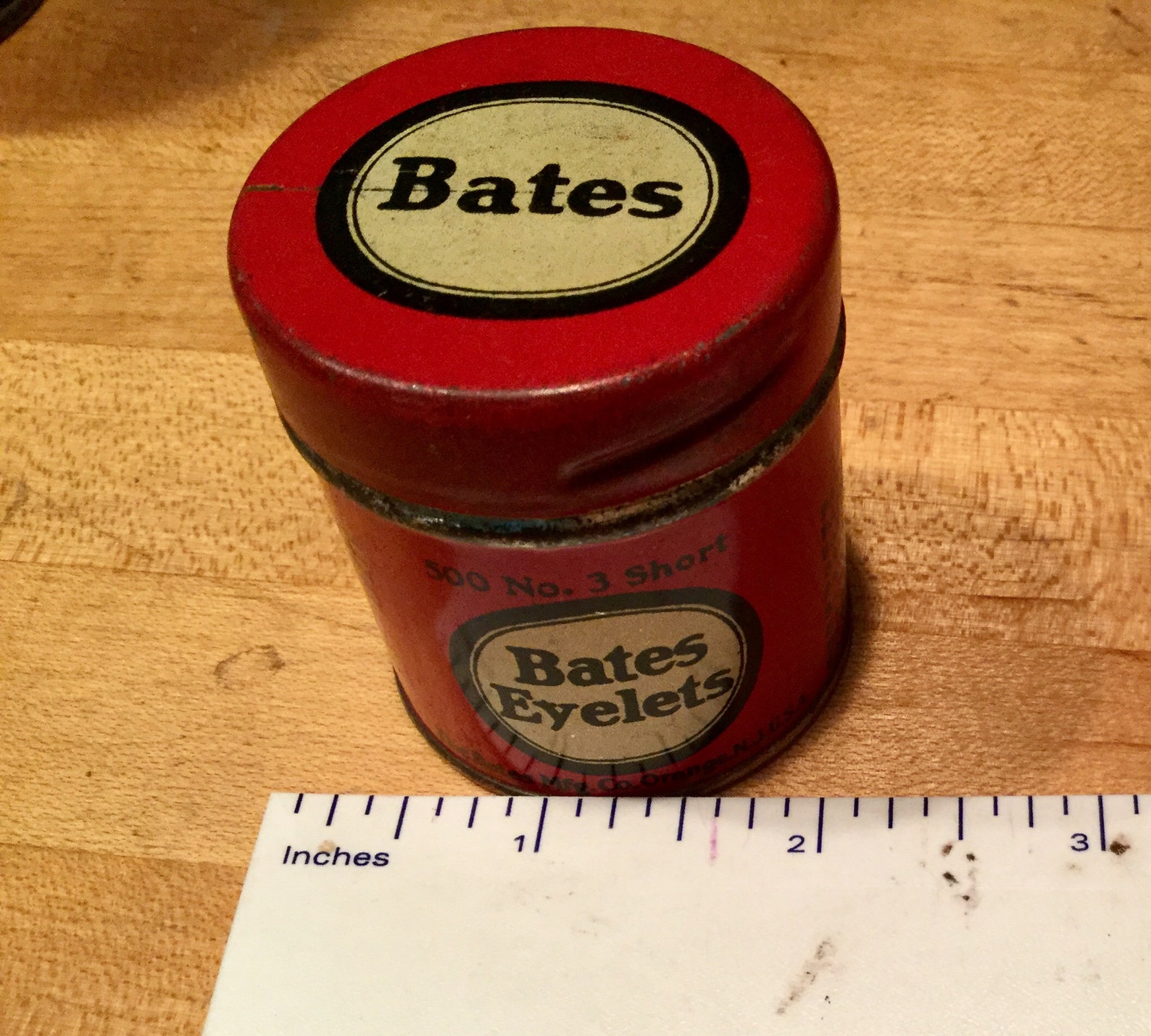 Vintage Bates No. 3 Short Brass Eyelets 500 Count Three Tins - Etsy