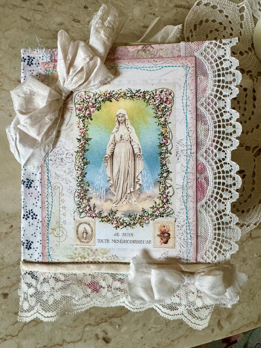 Behold the Blessed Mother Journal, Hard Cover Junk Journal, Devotional ...