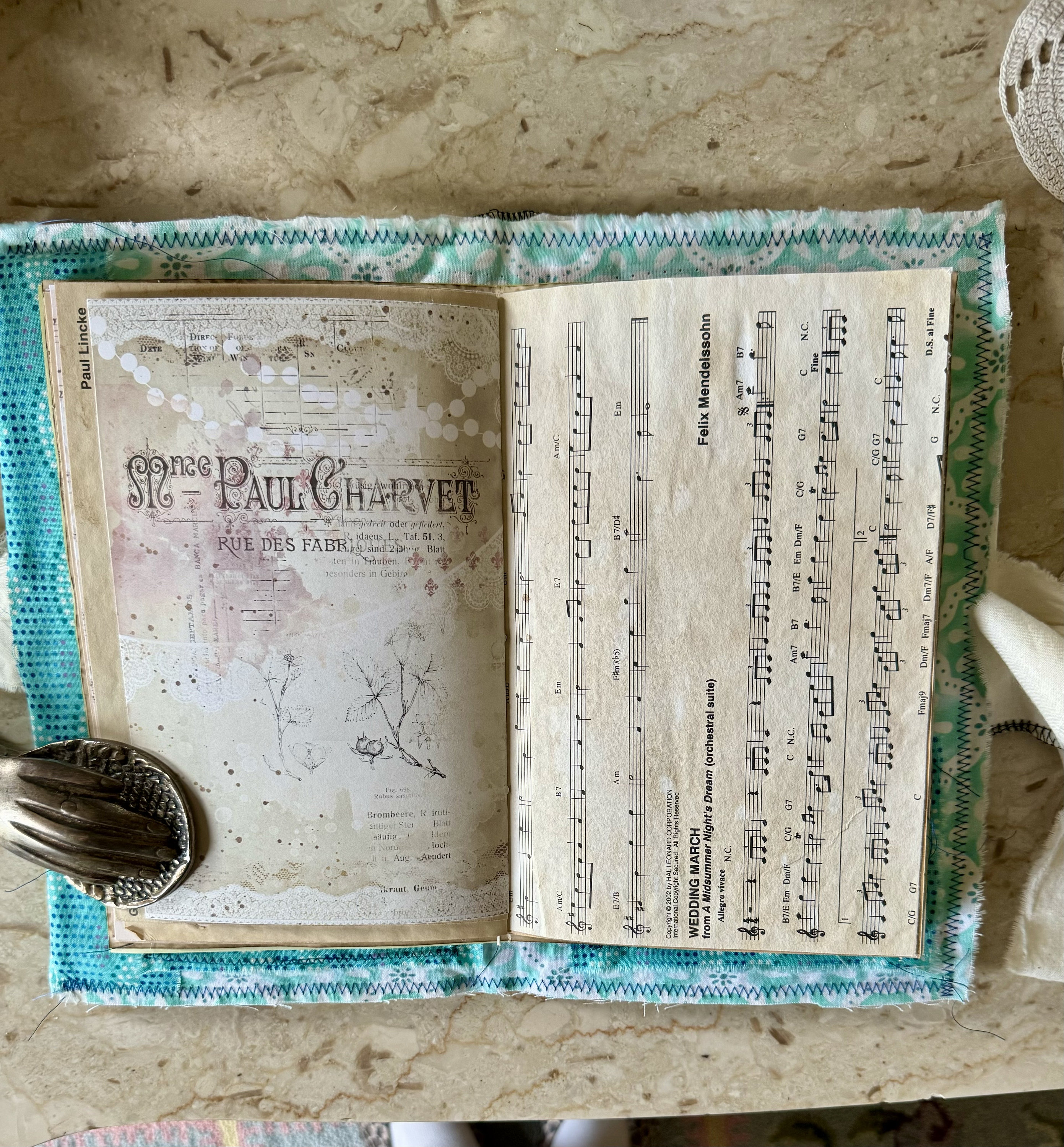 Nearly Naked Artist Junk Journal, Fill With Your Own Art, Fabric Cover ...