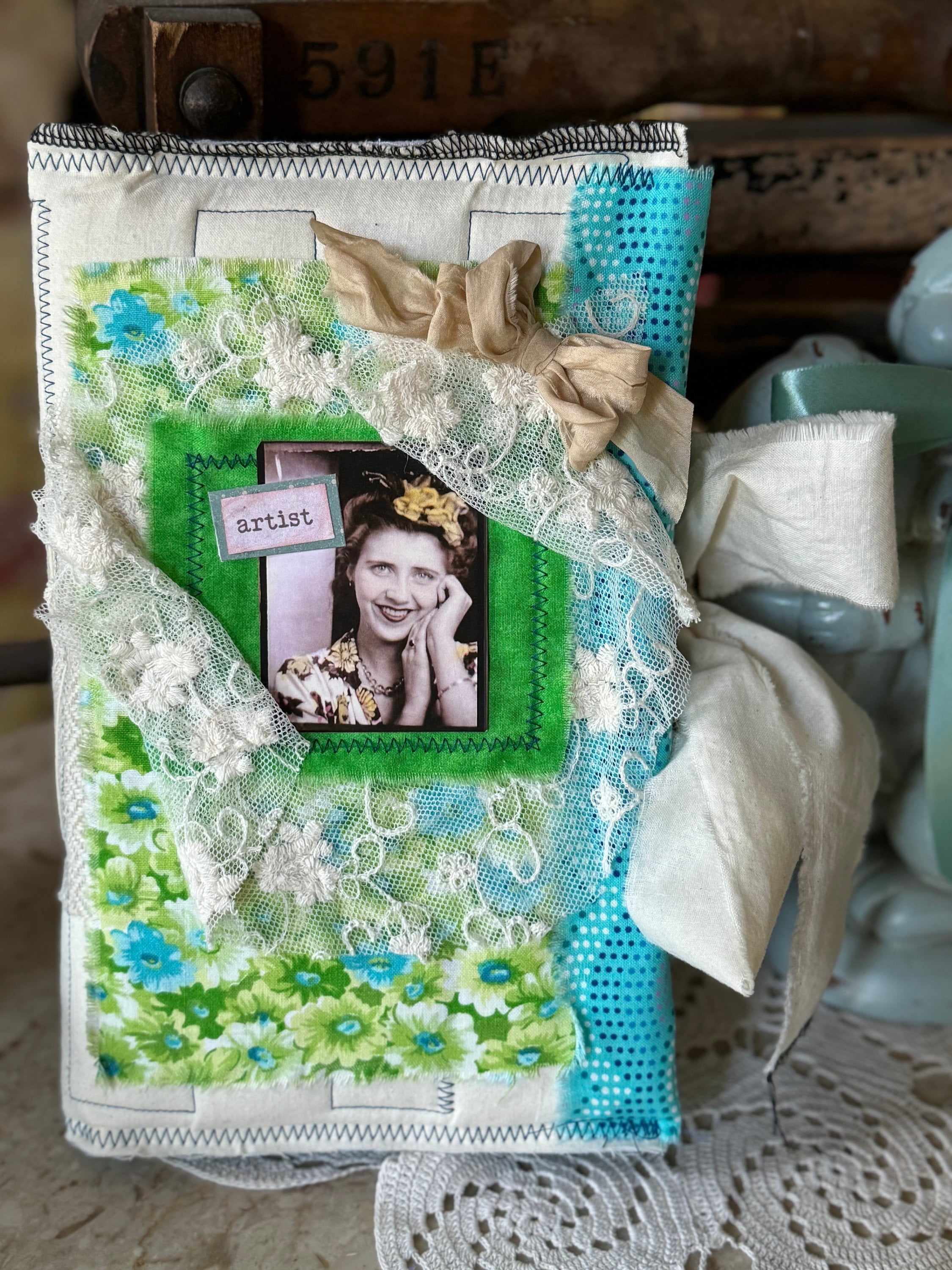 Nearly Naked Artist Junk Journal, Fill With Your Own Art, Fabric Cover ...