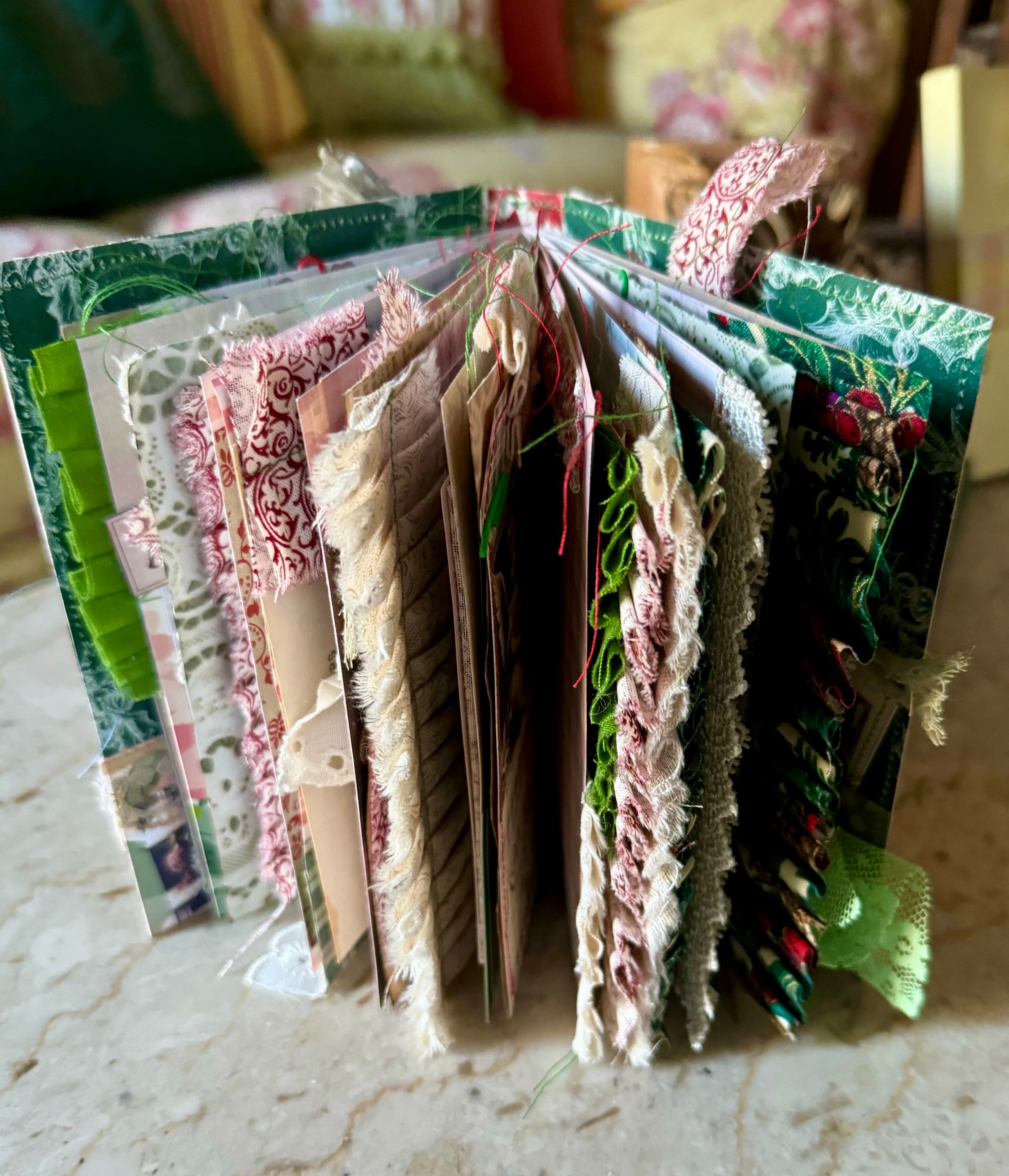 Vintage Christmas Junk Journal File Folder Journal Diary Book OOAK ...