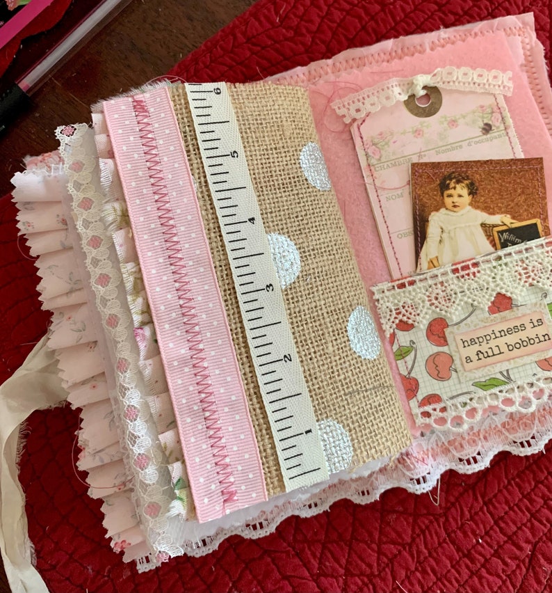 Sew Pretty, A Handmade Needle Book From Pink Vintage Quilt Piece Sewing ...